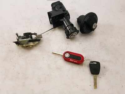 Steering lock and door key cylinders kit used - Fiat 500 2 PHASE 1 ...